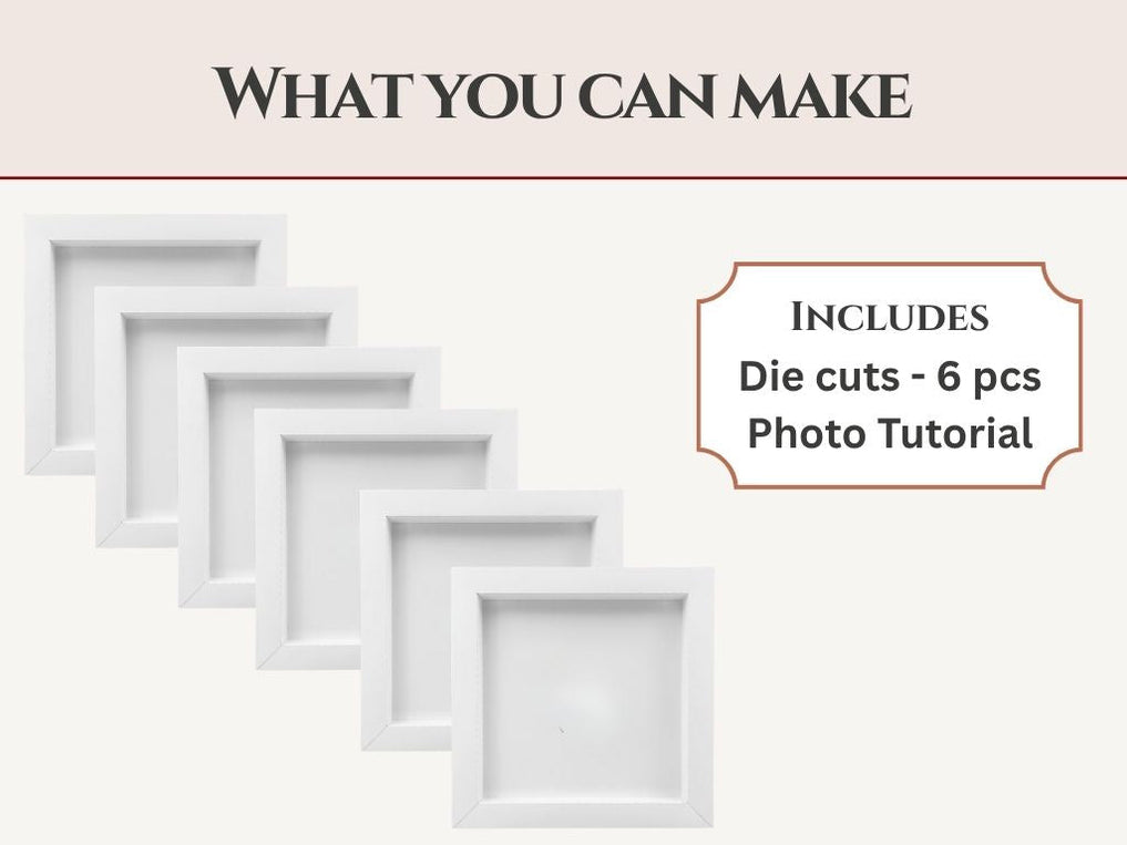 CrafTreat 3D Fold Shapes - Paper Frames White - Square 6pcs ...