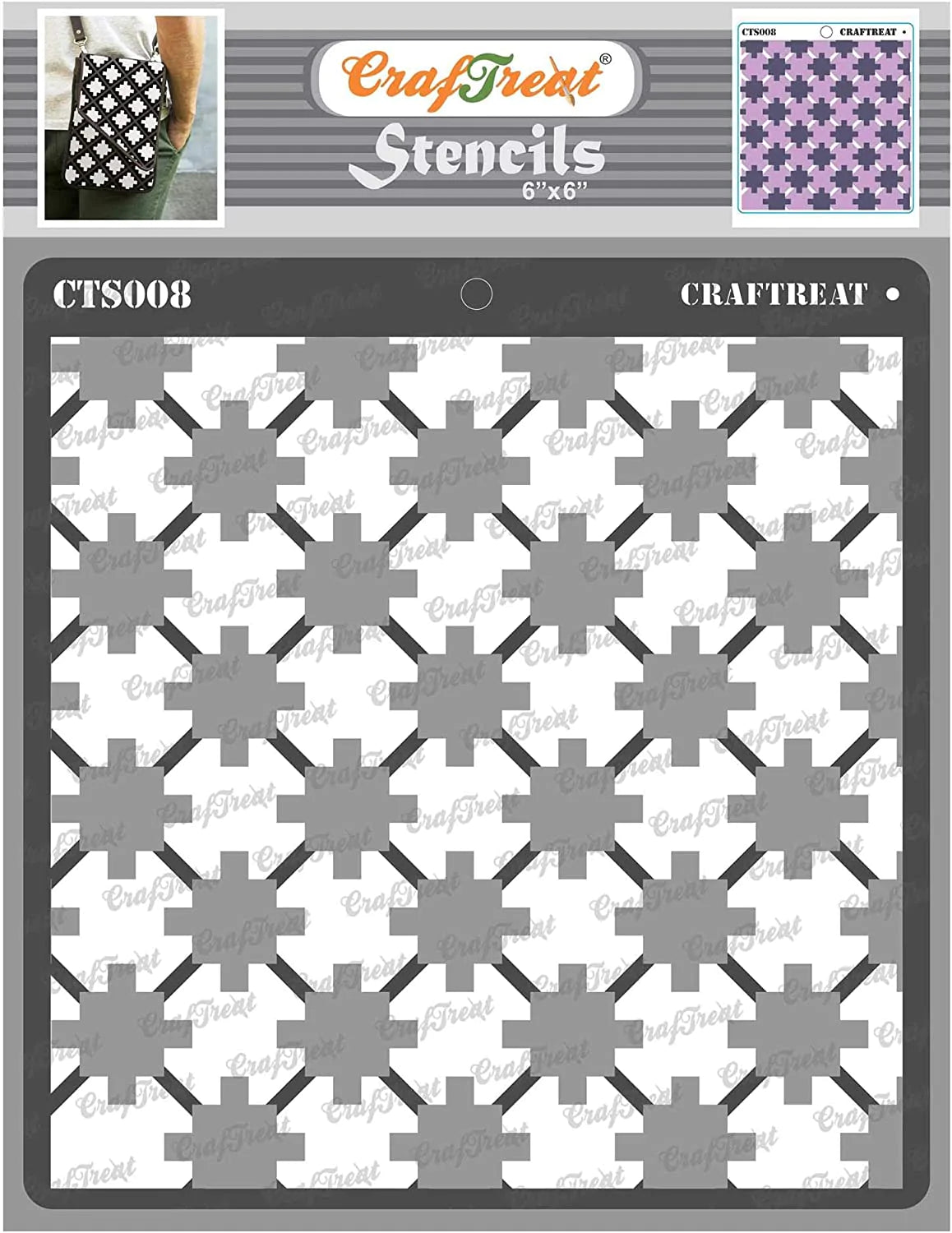 craftreat-stencil-2-step-criss-cross-cts008 — thecraftshop.in