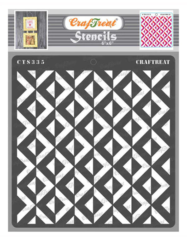 craftreat-stencil-3d-square-pattern-cts335 — thecraftshop.in