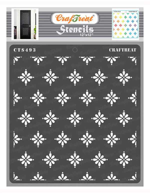 craftreat-stencil-dotting-daisies-12-cts493 — thecraftshop.in