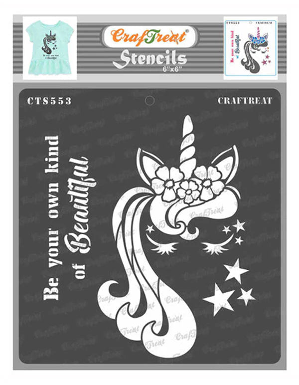 craftreat-stencil-unicorn-cts553 — thecraftshop.in