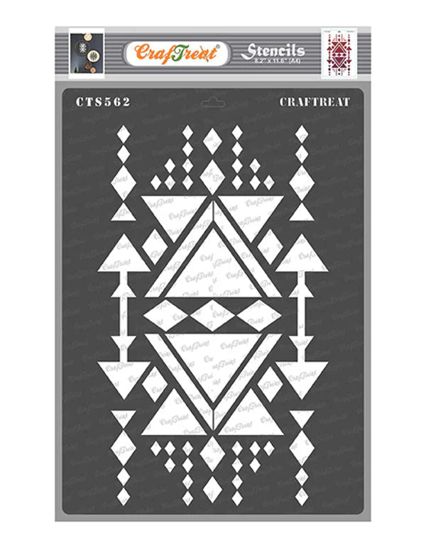 craftreat-stencil-aztec-design1-a4-cts562 — thecraftshop.in