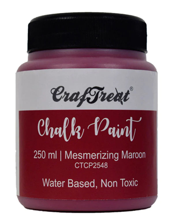 craftreat-chalk-paint-mesmerizing-maroon-250ml-ctcp2548 — thecraftshop.in