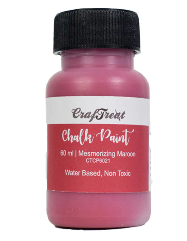 craftreat-chalk-paint--mesmerizing-maroon-60ml-ctcp6021 — thecraftshop.in