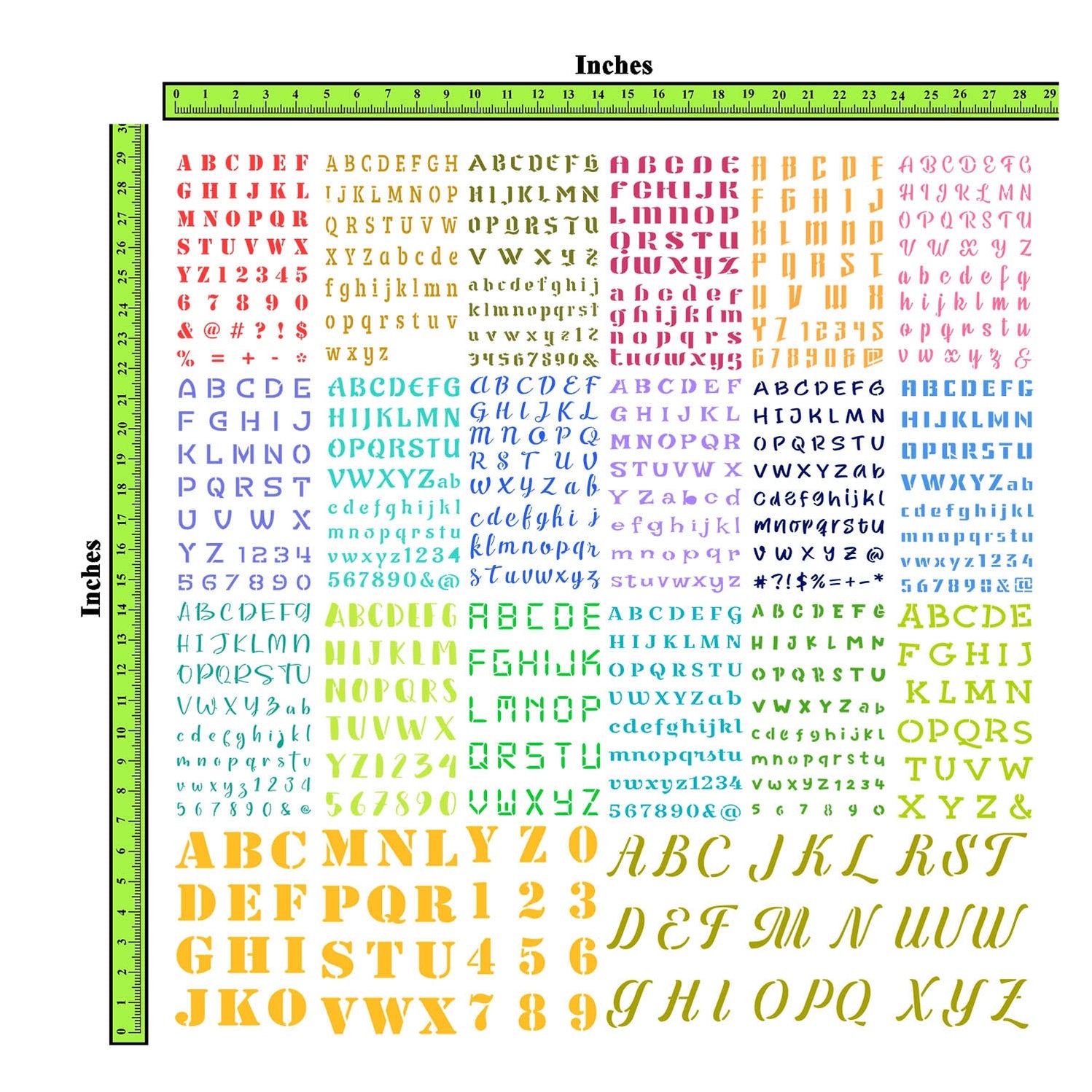 CrafTreat 24Pcs of Alphabet Letter Stencil for Kids Crafts, Reusable ...