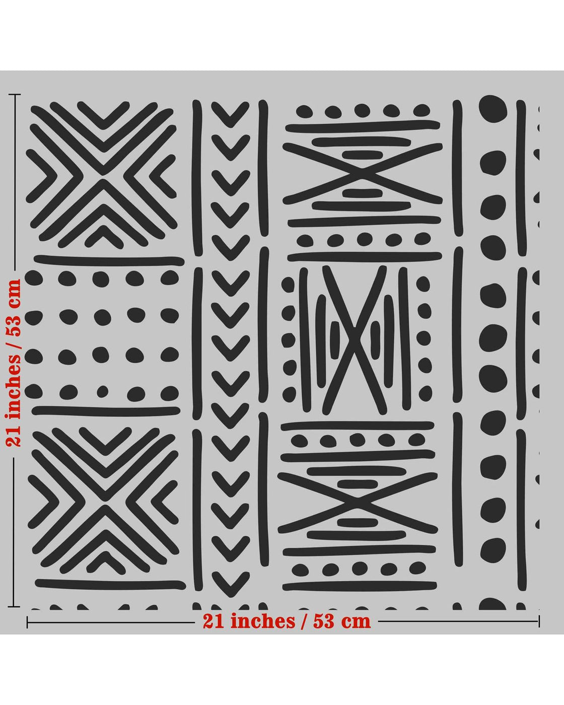 craftreat-african-mud-cloth-stencil-for-walls,-african-pattern-stencil ...